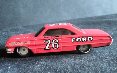LARRY FRANK #76 FORD FASTBACK 1/64 RACING CHAMPIONS 1992 NASCAR DIECAST ...