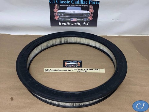NEW 1958-1960 CADILLAC TRI-POWER (3x2 BBL) AIR CLEANER FILTER | eBay