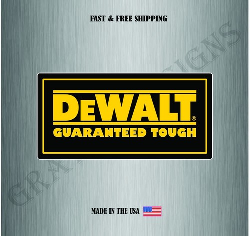 DeWalt Tools Vinyl Sticker Decal Tool Box Garage Truck Bumper Water ...