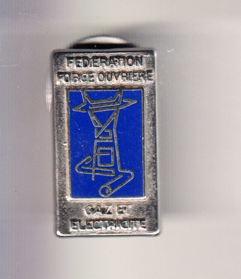 RARE PINS PIN'S .. ENTREPRISE EDF GDF SYNDICAT F.O FORCE OUVRIERE ...