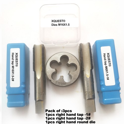 3pcs Right Hand Metric thread Tap and Die set screw tap Round dies taps ...