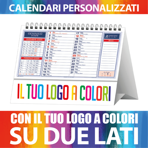 50 CALENDARI DA TAVOLO BASIC PERSONALIZZATI STAMPA A COLORI DUE LATI | eBay