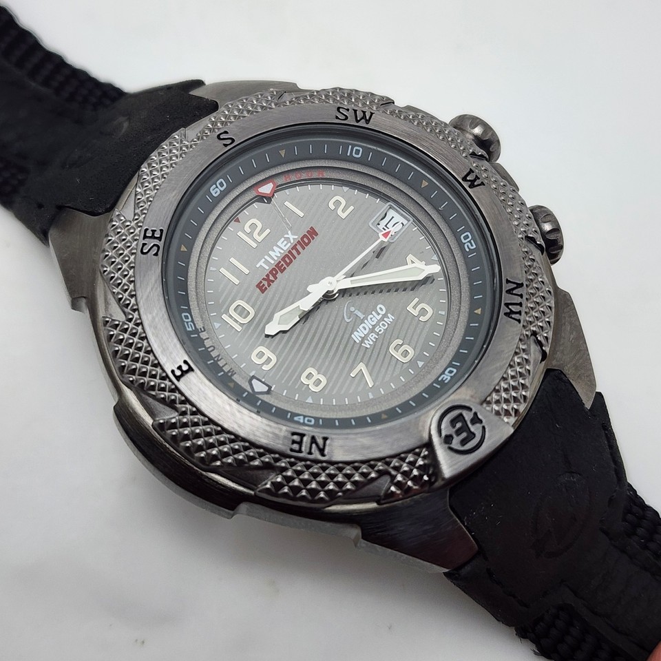 TIMEX I-CONTROL INDIGLO TACHYMETER Quick Date ALARM WR 50M MEN'S WATCH ...