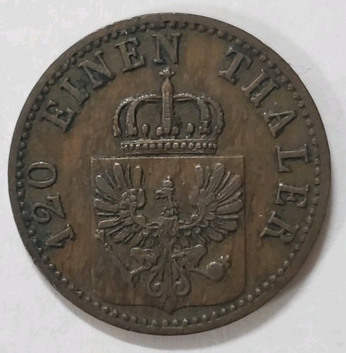 1868 A German States Prussia 3 Pfennigs Coin | eBay