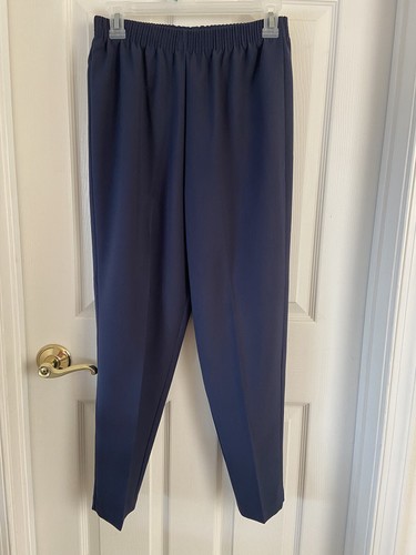 WOMEN'S BLUE ELASTIC WAIST POLYESTER DRESS PANTS BY SEASON TICKET- SIZE ...