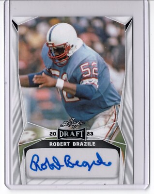 ROBERT BRAZILE 2023 Leaf Draft AUTOGRAPHS #BA-RB4 HOUSTON OILERS HOF | eBay