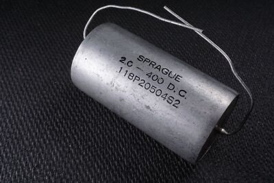 118P20504S2 Sprague Metallized Paper Capacitor 2uF 20% 400V Axial ...