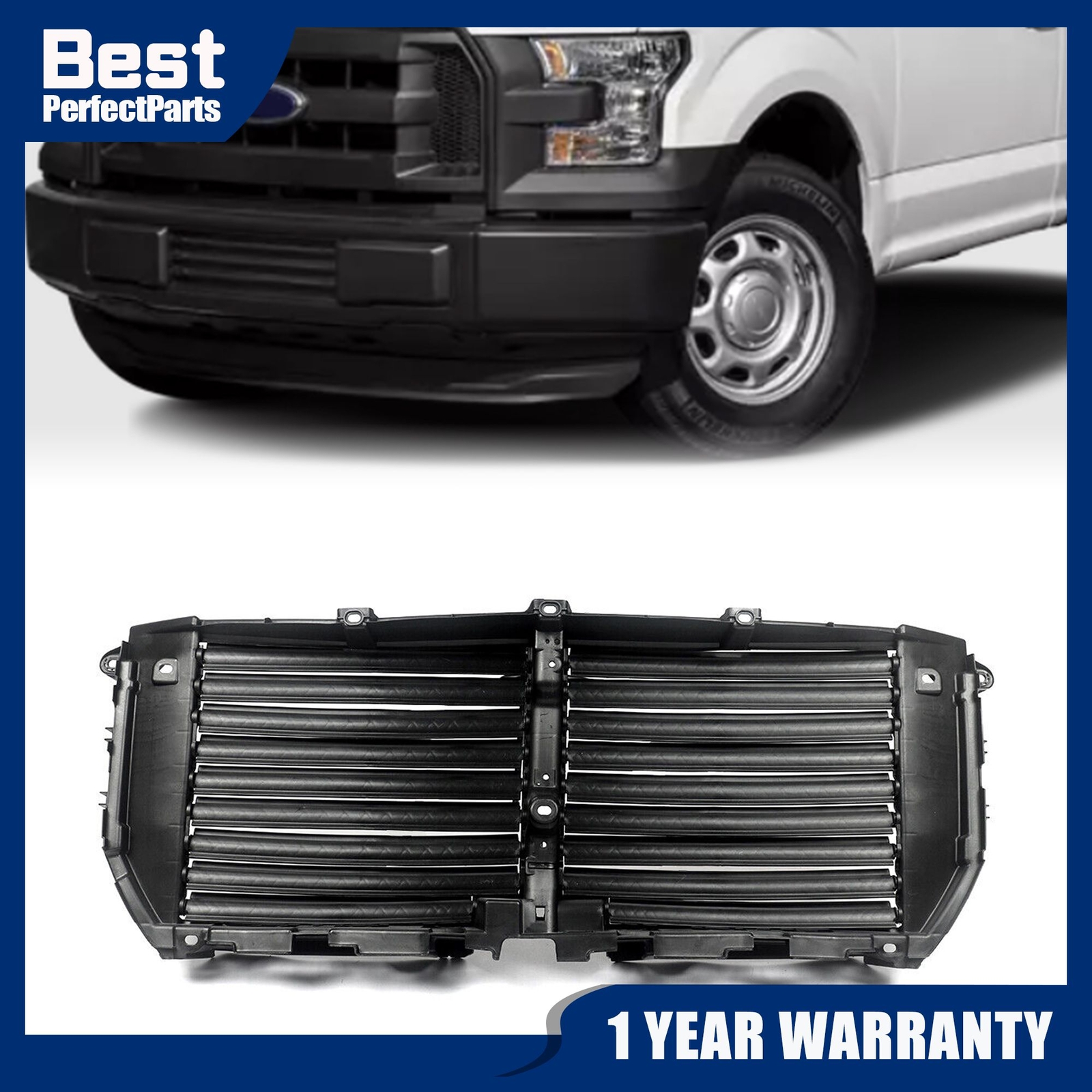 Upper Grille Radiator Shutter FL3Z-8475-F For 15-17 Ford F-150 ...