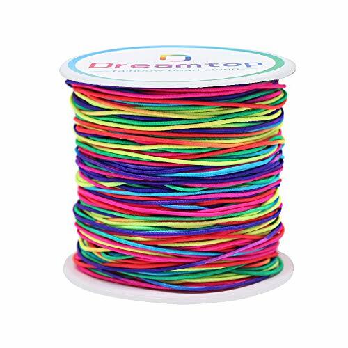 1mm 100 Meters Rainbow Elastic Cord Colorful Bead Stretch String ,109 ...