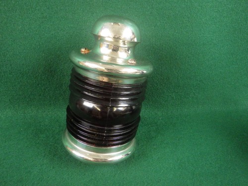 Pair Vintage Marine Navigation lights Chrome, Red+Blue Glass Lenses ...