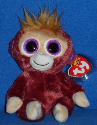 TY BEANIE BOOS - BORIS the 6" MONKEY - EUROPEAN EXCLUSIVE - MINT with ...
