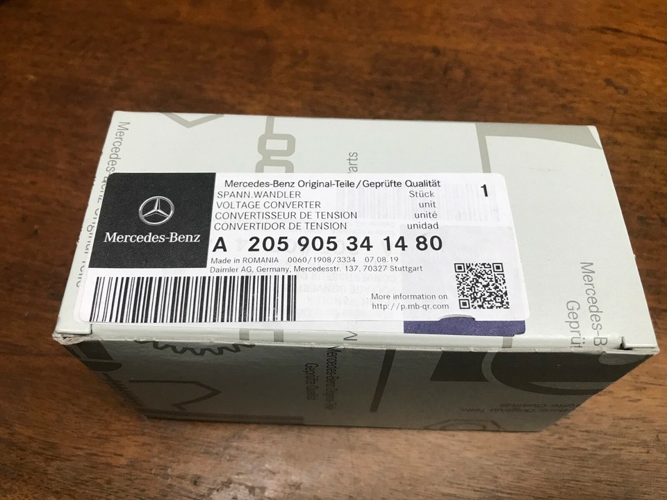 2014-2019 Mercedes-Benz W205 C300 E300 Voltage Converter Auxiliary ...