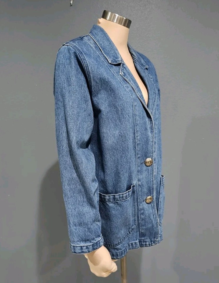 Vintage 80s APACHE Women Denim Jean Jacket M/L | eBay