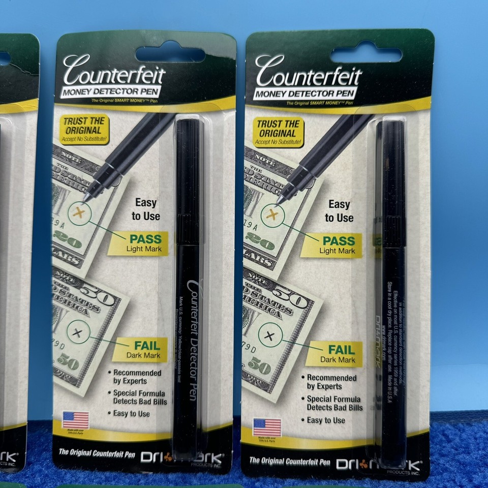 6x Dri Mark Smart Money Counterfeit Pen, Black (351B) | eBay