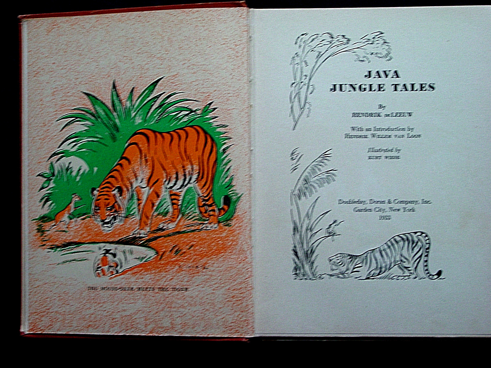 JAVA JUNGLE TALES by HENDRIK DE LEEUW 'SIGNED' 1933 1st ED CHILDREN'S ...