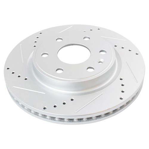 TRQ Performance Disc Brake Rotor Drilled & Slotted Front Rear G-Coated ...