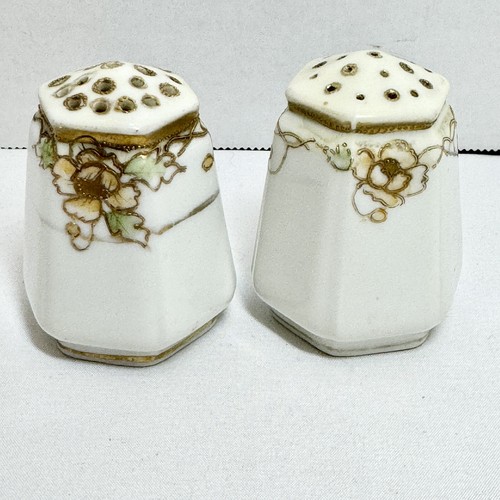 Nippon Salt And Pepper Shaker Hand Painted Porcelain Japan Antique ...