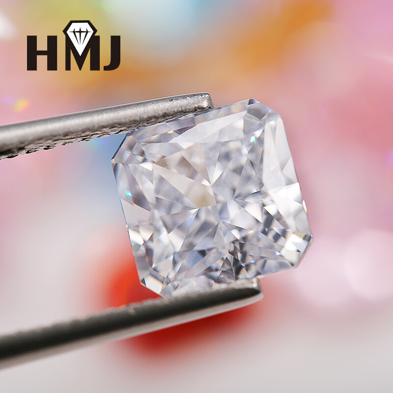 High Carbon Diamond Lab Cubic Zirconia Multicolor Crushed Ice Radiant ...