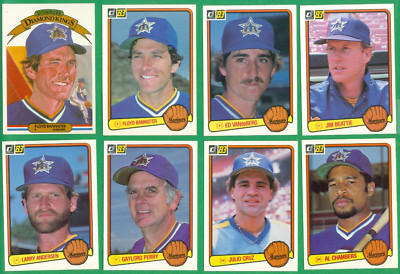 1983 DONRUSS SEATTLE MARINERS TEAM SET NM/MT BANNISTER x2 CRUZ ZISK ...