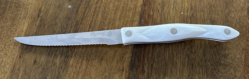 CUTCO 1721 JG Steak Knife Serrated PEARL Handle 4 3/4" Blade - USA | eBay