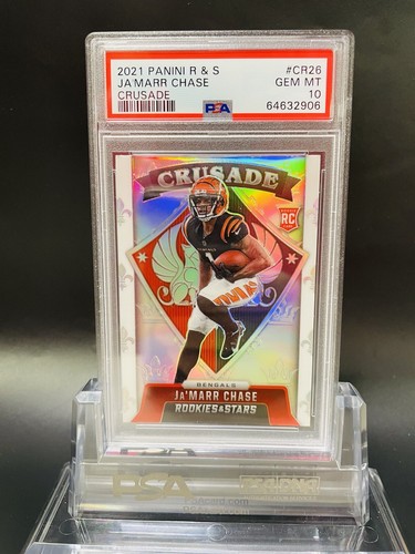 2021 Panini Rookies and Stars Ja'Marr Chase Crusade Rookie Silver Prizm ...