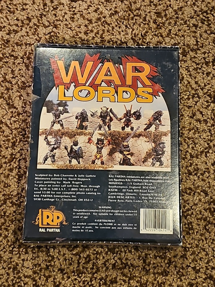 Ral Partha 10-414 WARLORDS Miniature box set (10 miniatures) 25mm ...