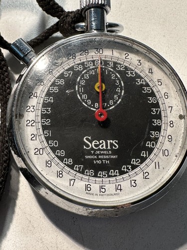 Sears 7 Jewels 1/10 Swiss Made Mechanical Wind Up Stopwatch | eBay