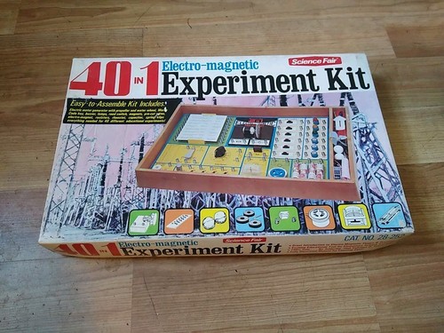 RADIO SHACK SCIENCE FAIR 40 in 1 ELECTRO-MAGNETIC EXPERIMENT KIT #28 ...