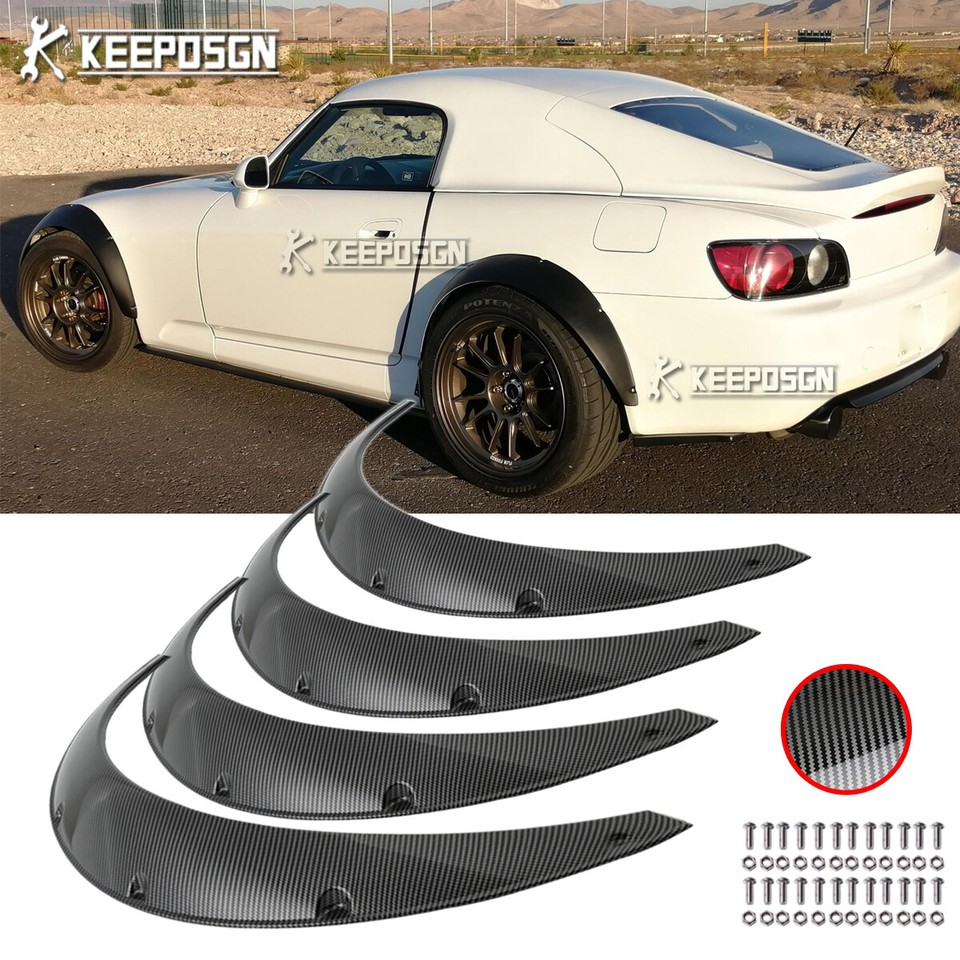 35" Carbon Look Over Fender Flares Widebody Kit For Volvo 200 240 260 ...