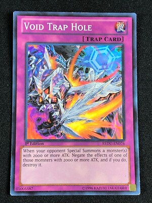 YUGIOH VOID TRAP HOLE REDU-EN076 1ST SUPER LP | eBay