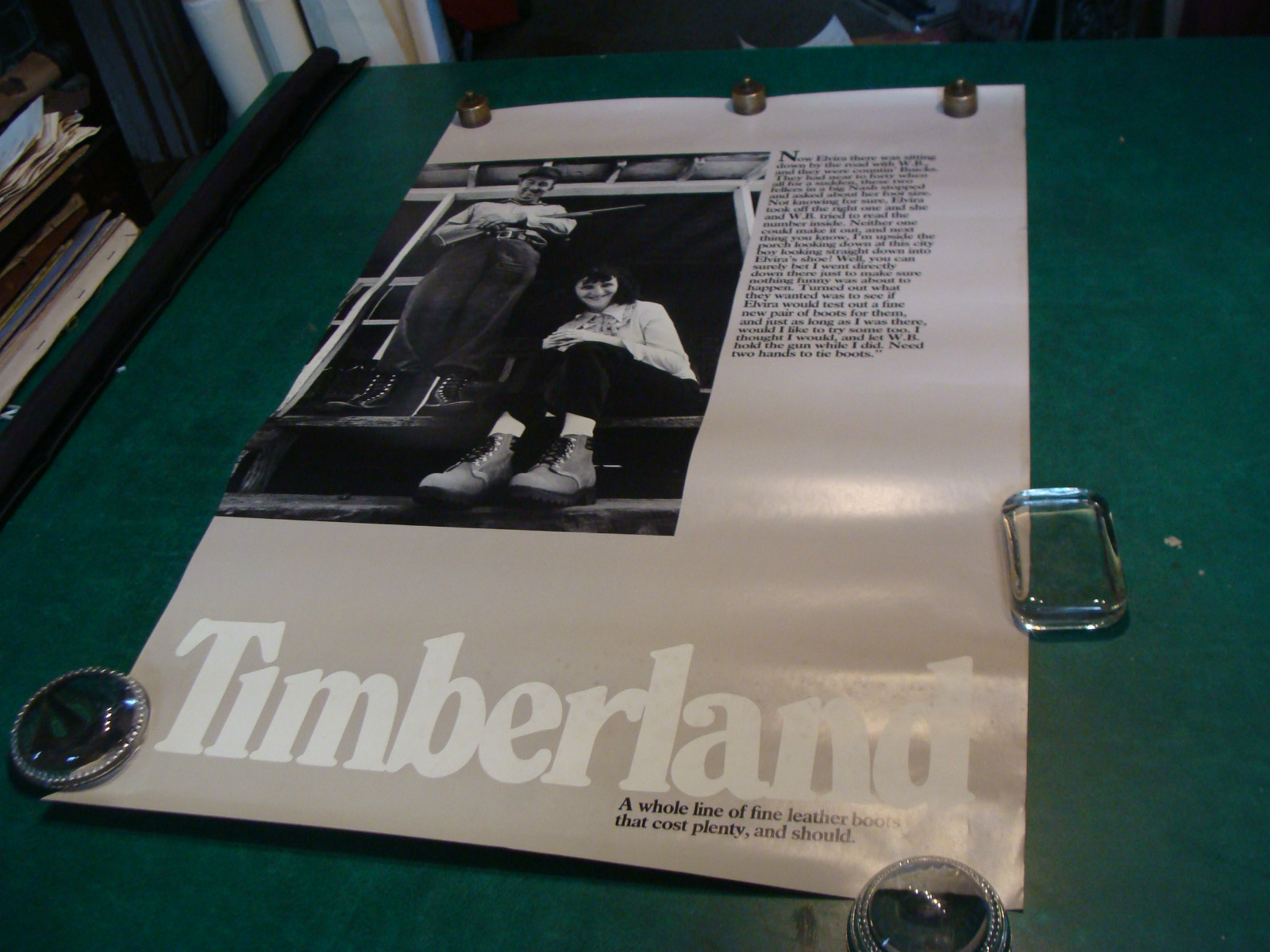 original vintage Poster: TIMBERLAND Boots #1--22 x 34", from the 1980's ...