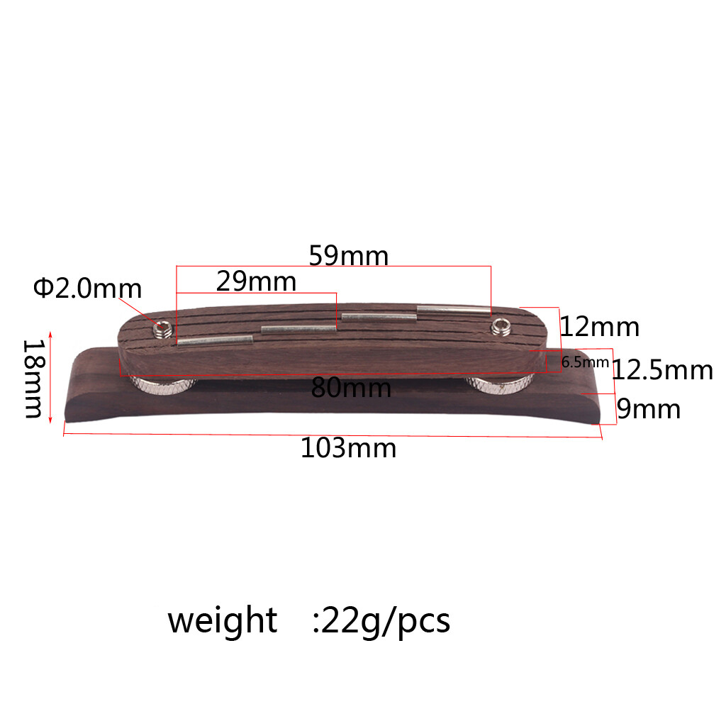 Adjustable Mandolin Bridge for Archtop Guitar Bass Mandolin Compensated ...