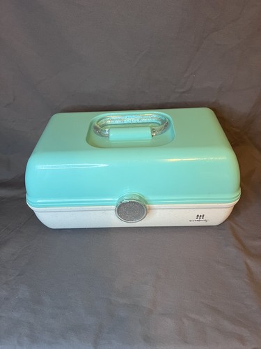 Caboodles Make Up Case For Ulta Beauty Aqua White Glitter Storage With ...