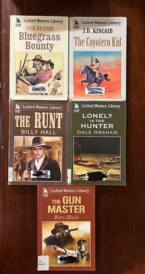Westerns Linford Western Library Paperback Book Lot x5 Large Print ...