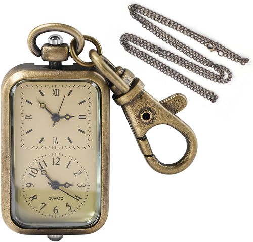 Vintage Bronze Cartoon Shaped Men'S Quartz Pocket Watch - Small ...