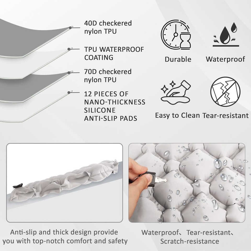 Inflatable Air Seat Cushion, Portable Travel Pressure Relief Pad for ...