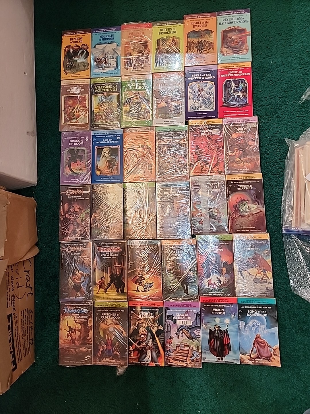 DUNGEONS & DRAGONS Endless Quest Book Lot COMPLETE HIGH GRADE SET #1 ...