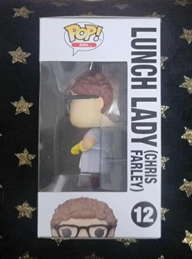 Funko Pop 12 Lunch Lady Chris Farley SNL50 Got from Target Missing ...