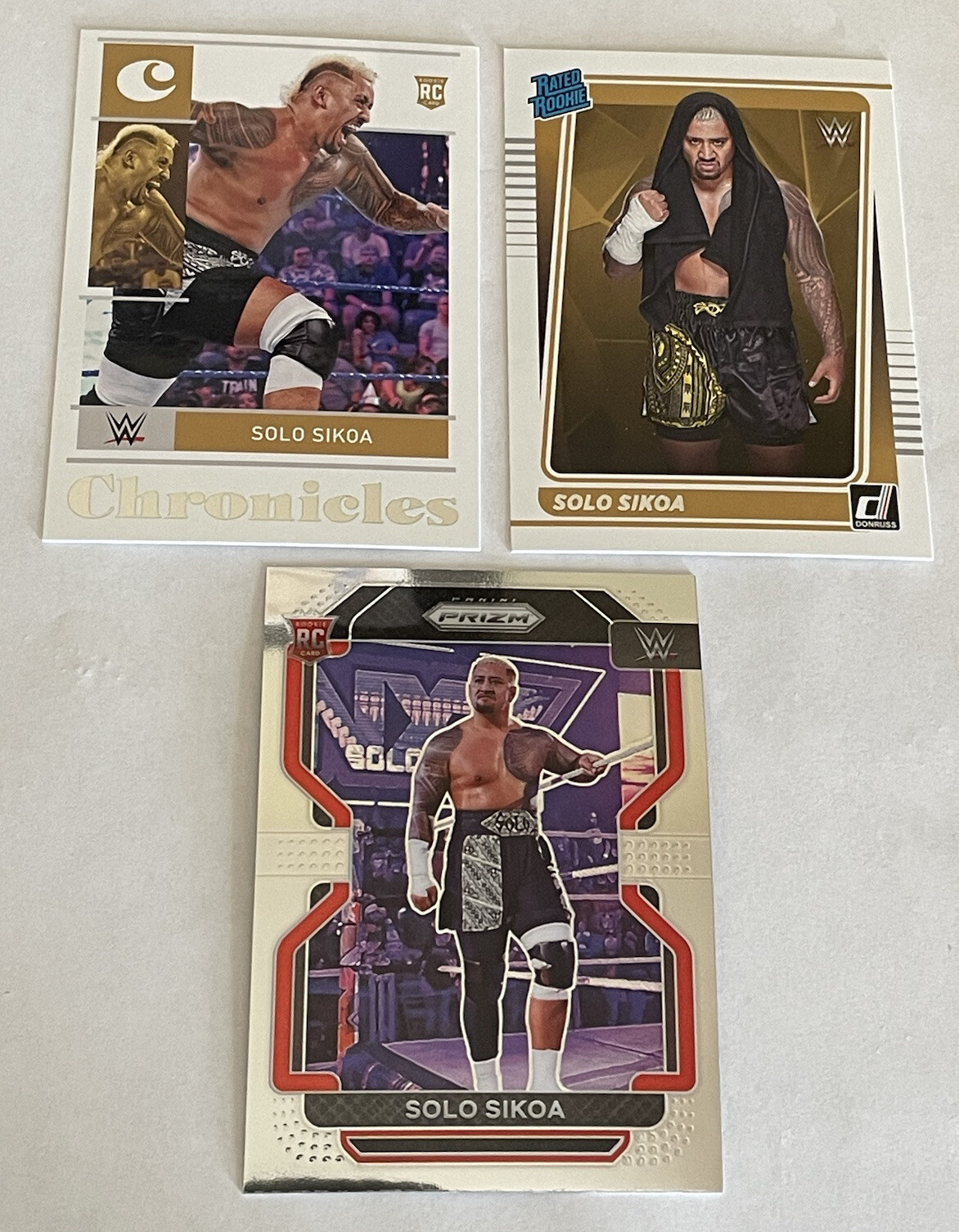 2022 WWE Rookie Card Lot SOLO SIKOA Prizm Donruss Rated Rookie ...