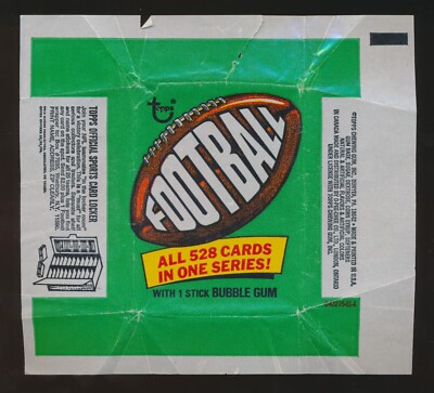1974 Topps Football -ORIGINAL WRAPPER -"All 528 Cards In One Series" Ad ...