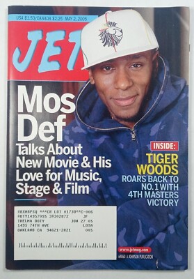 Rapper Actor MOS DEF Tiger Woods Racial Black Interest JET Magazine May ...
