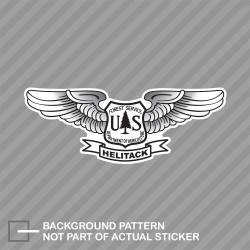 US Forest Service Helitack Wings Sticker helicopter help firefighting ...