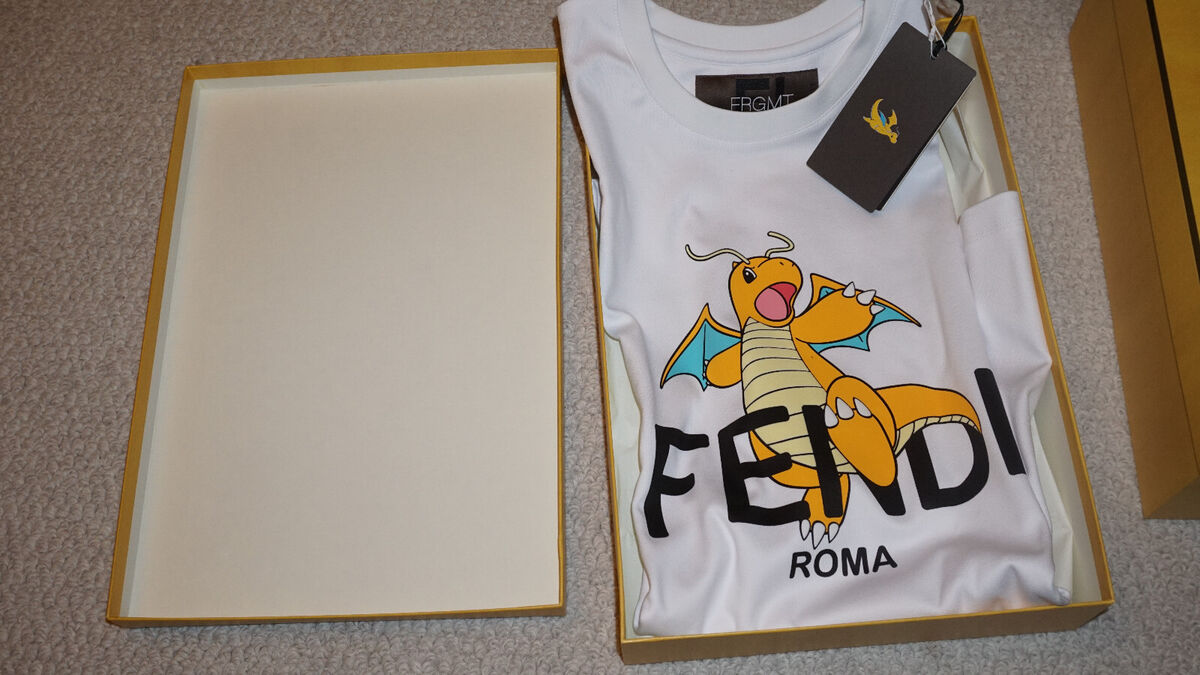 FENDI Pokemon Fragment Collaboration Limited Edition T-Shirt FENDI Pokemon Fragment Collaboration Limited Edition T-Shirt