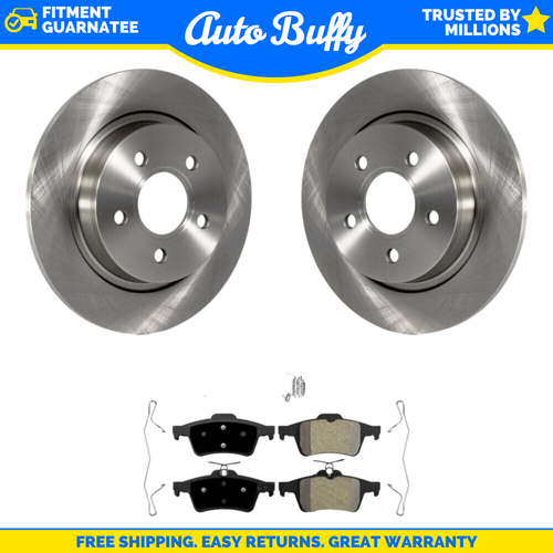 Rear Disc Brake Rotors And Integrally Molded Pads Kit For Volvo S40 C70 ...