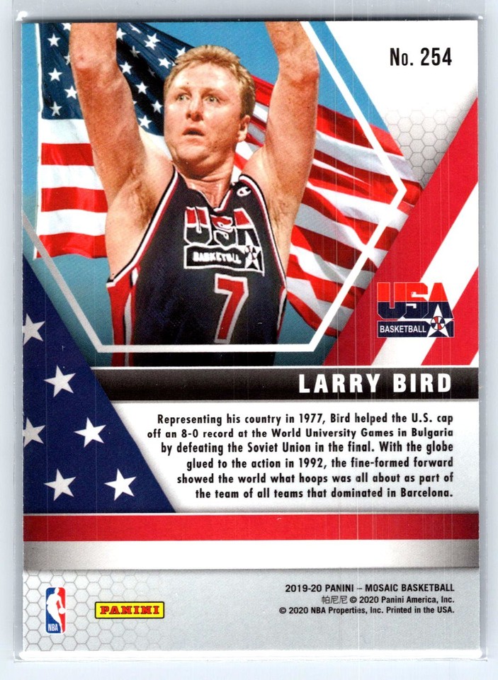 2019 Panini Mosaic #254 Larry Bird USA | eBay