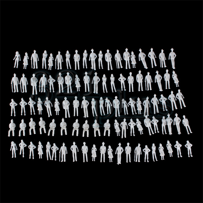 100 pcs. 1:160 Scale Figures N Gauge Model Trains unpainted sitting ...