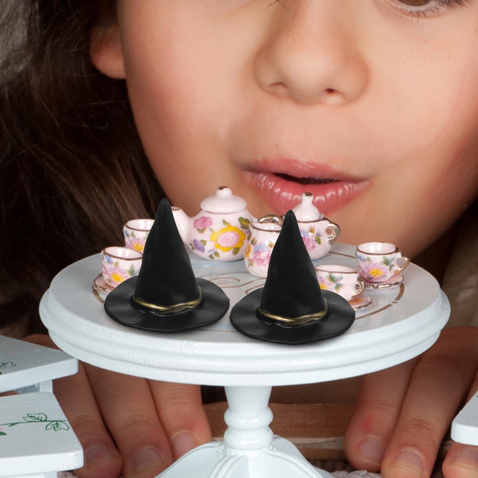 48 Pcs Tiny Top Hats Halloween Headdress Magician Cupcake Topper | eBay UK