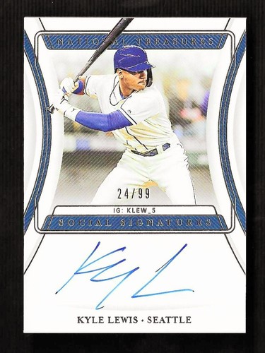 KYLE LEWIS 2020 National Treasure Social Signatures #SS-KL ROOKIE Auto ...