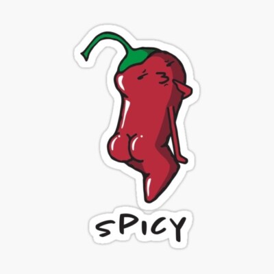 Chili Pepper Fruit Spicy Condiment Funny Food Vinyl Laptop Bumper Phone ...