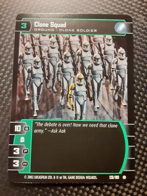 WOTC Star Wars TCG UNPLAYED Attack Clones MINT # 126/180 CLONE SQUAD | eBay